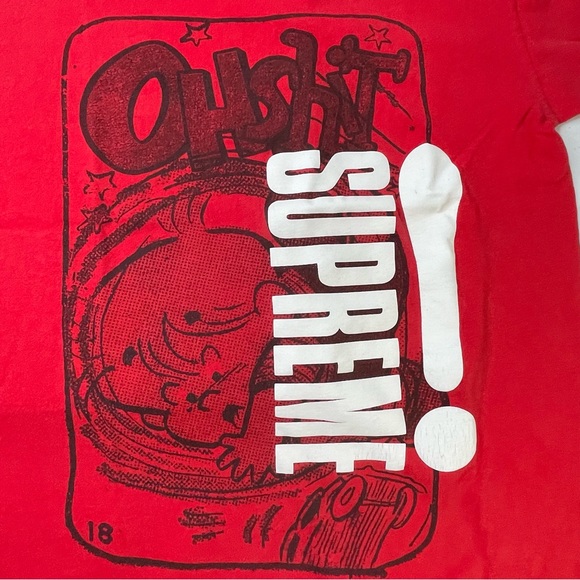 Supreme | Shirts | Supreme Red Color Oh Shit Skater Kid Mens Medium ...